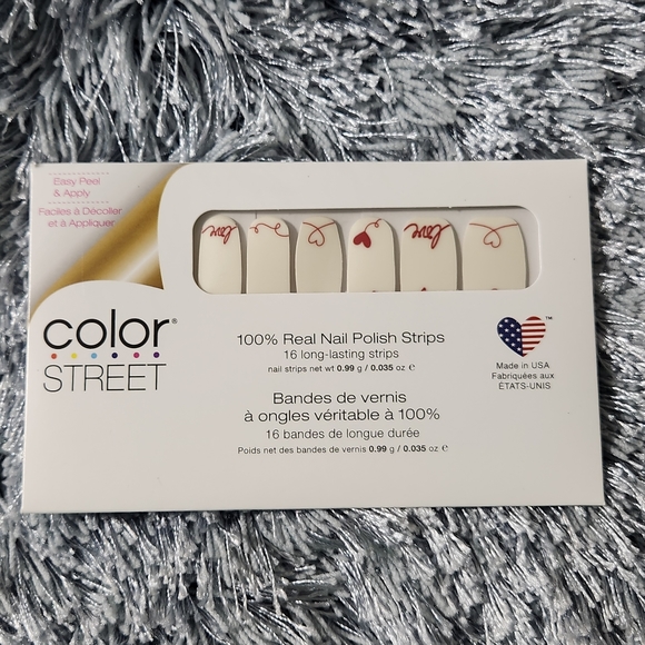 Color Street | Makeup | Color Street White Red Heart And Script Words ...